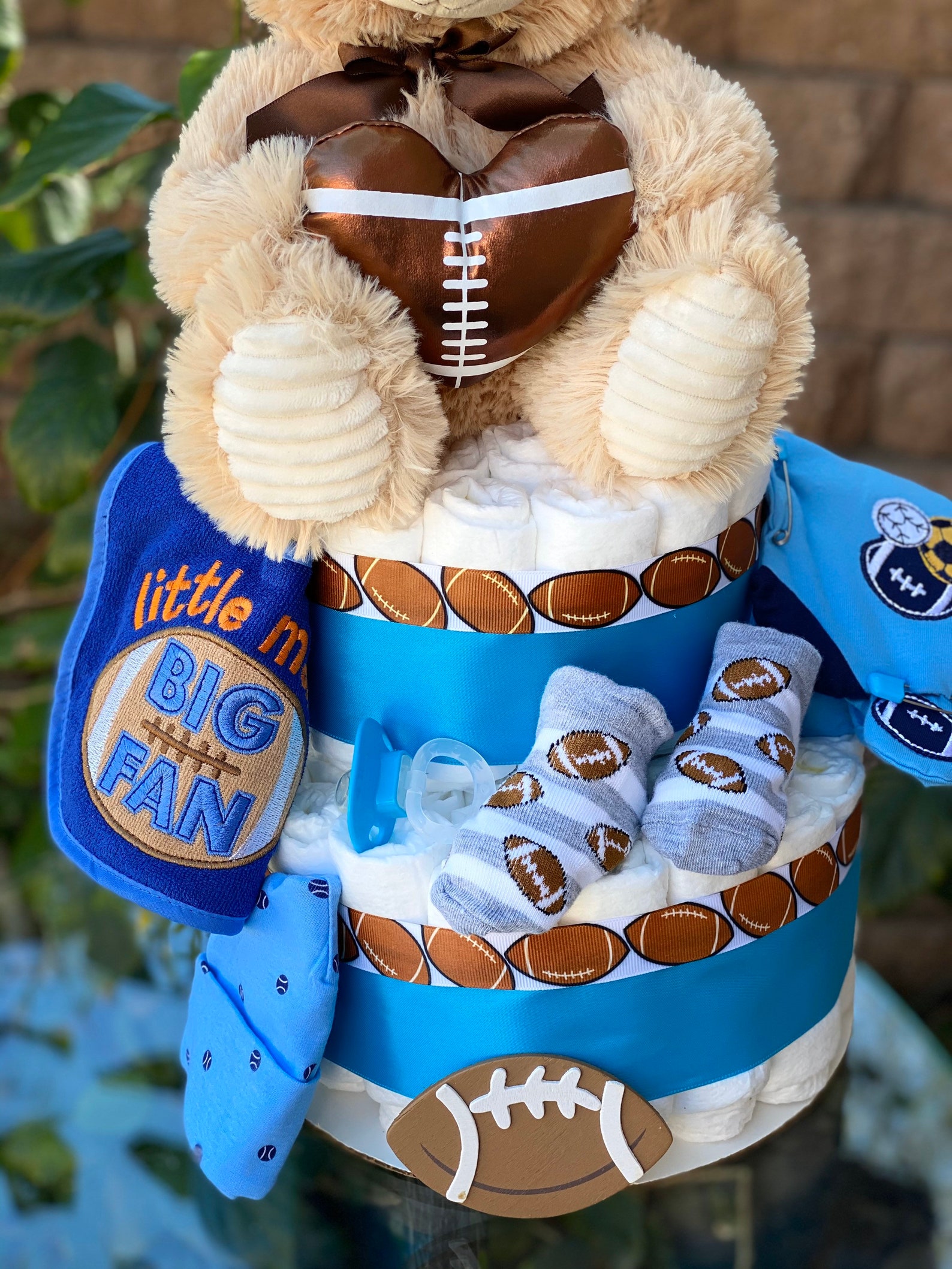 Sports Diaper Cake, Football Diaper Cake, Sport Themed - Etsy