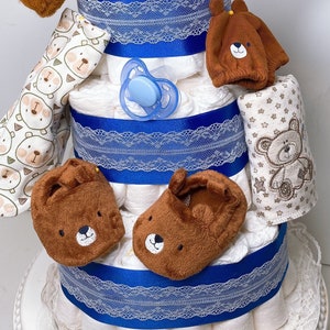 Teddy Bear Diaper Cake Bear Diaper Cake Boy Diaper Cake - Etsy
