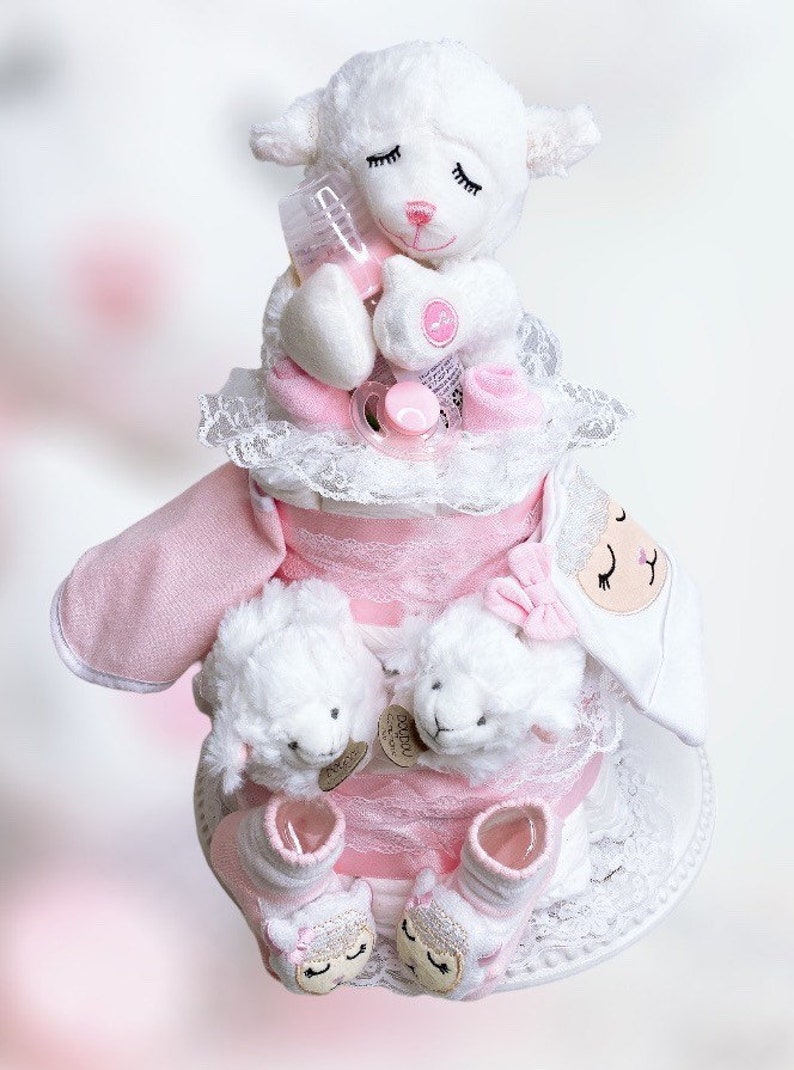 Lamb Diaper Cake Easter Diaper Cake Easter Themed - Etsy