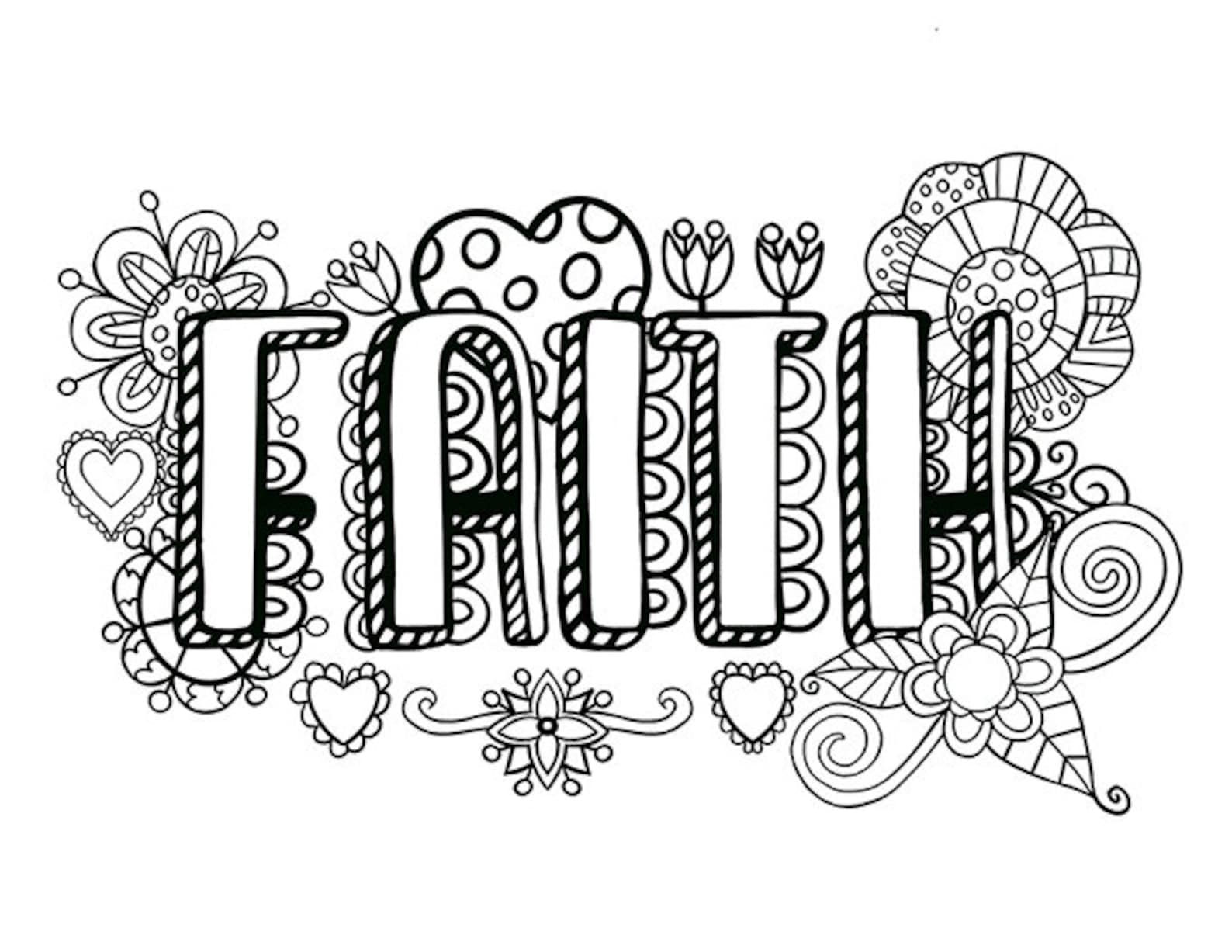 Faith Coloring Page Free Coloring Pages