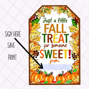 Personalized Gift Tags Fall Tags Printable Teacher - Etsy