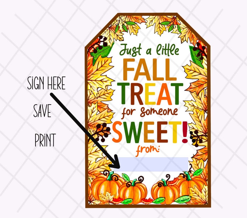 Personalized Gift Tags Fall Tags Printable Teacher - Etsy