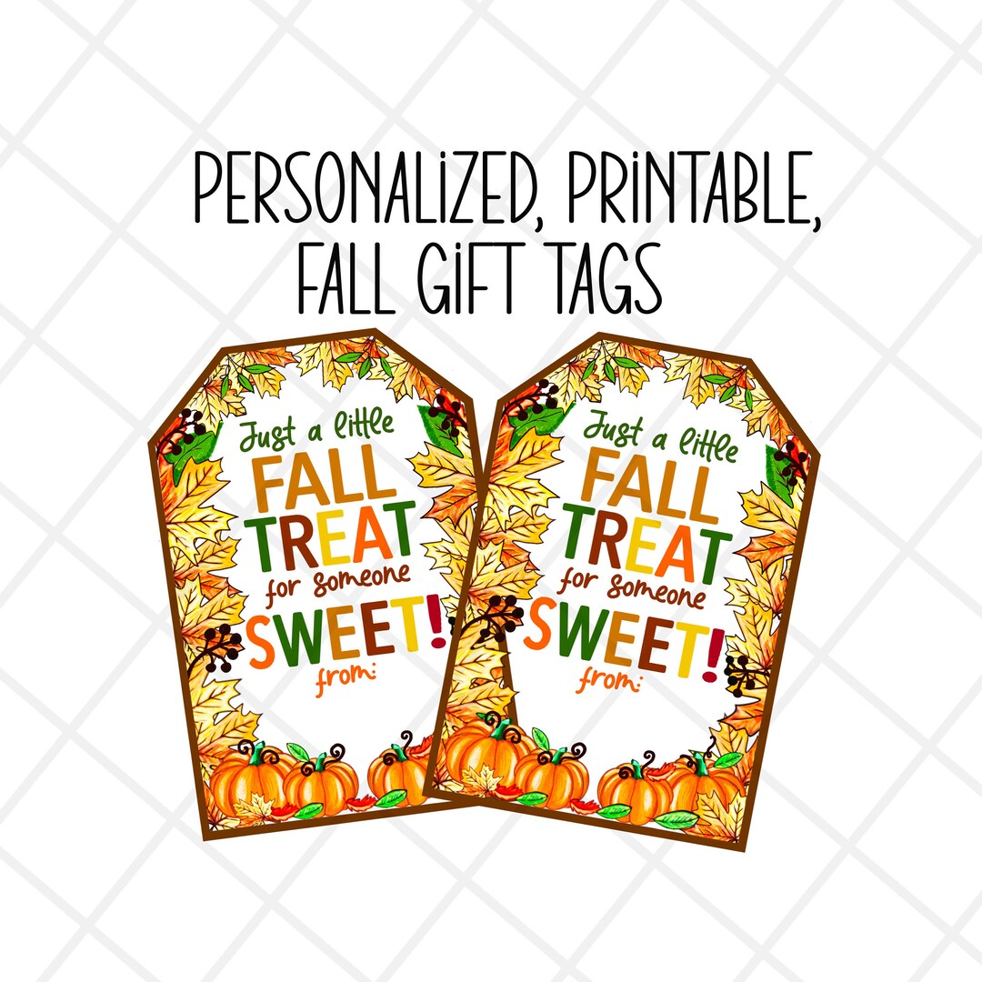 Personalized Gift Tags Fall Tags Printable Teacher - Etsy