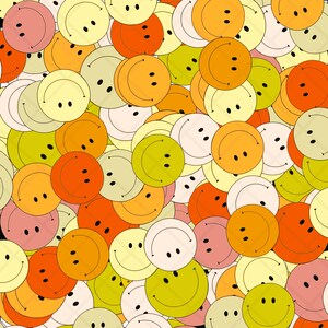 Smiley Face, Groovy Background Image, Retro Pattern, Seventies, Vintage ...