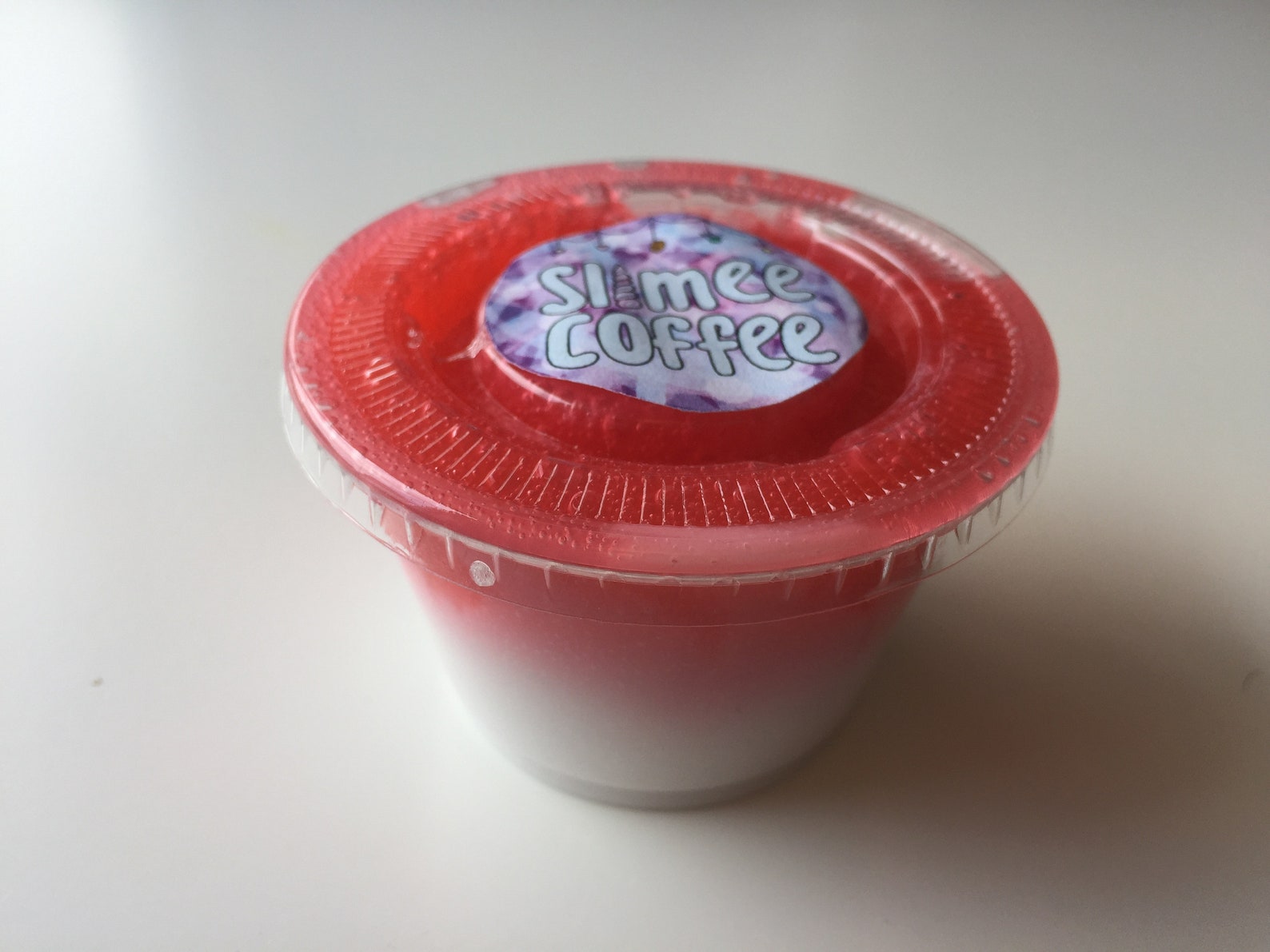 White Cherry Icee Scented Slime Etsy