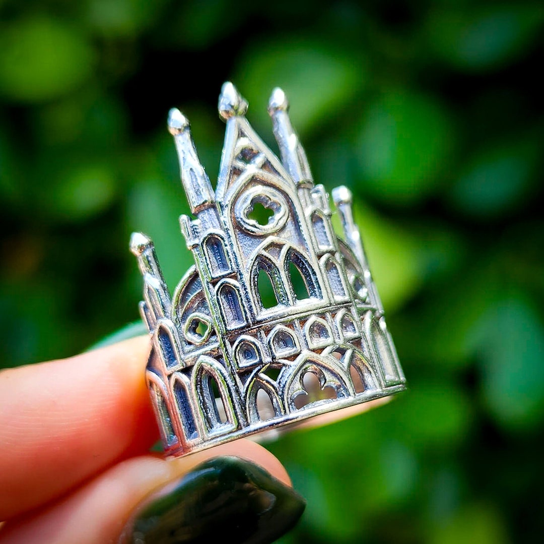 Silver Gothic Cathedral Ring - Etsy