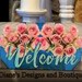 Rose Basket Welcome Sign - Etsy