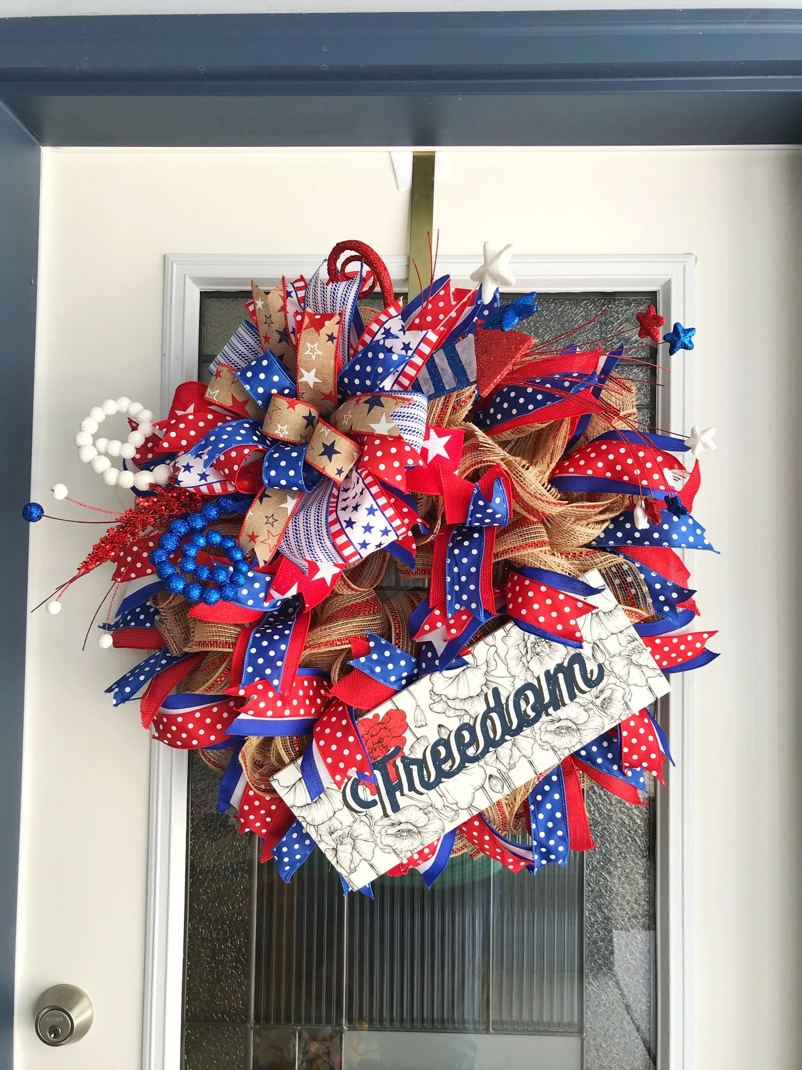 Wreath Sign Patriotic Sign Americana Sign Poppy Sign - Etsy