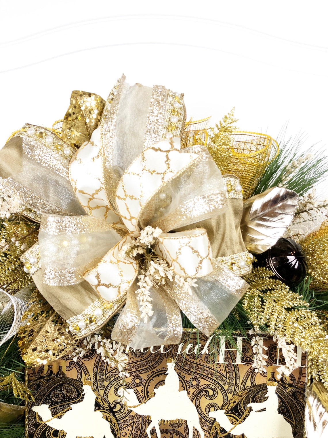 Christmas Wreath Holiday Wreath Christian Wreath Christmas | Etsy