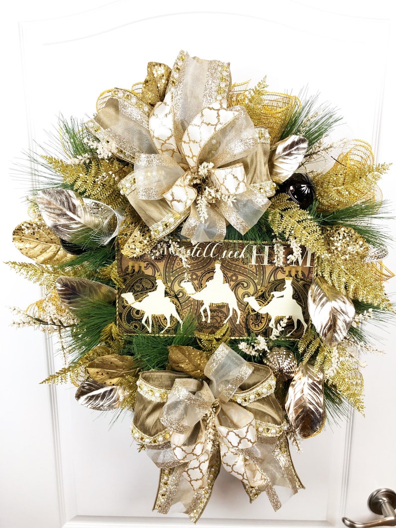 Christmas Wreath, Holiday Wreath, Christian Wreath, Christmas Gift ...