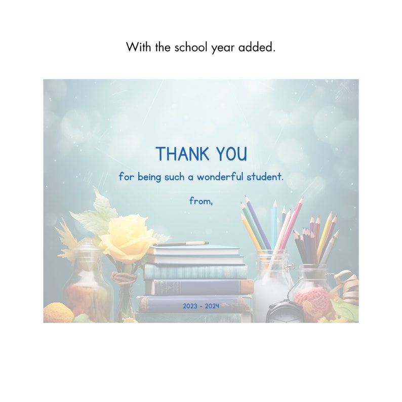 Printable Thank You Certificates From Teacher End of the School Year ...