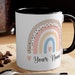 Personalized Boho Rainbow Mug, Teacher Gift, Custom Pastel Rainbow Mug ...
