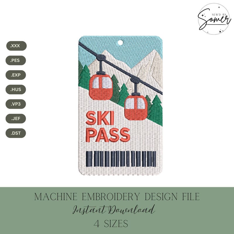 Ski Embroidery - Etsy