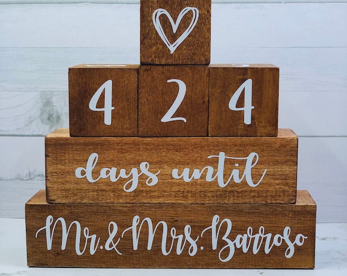 Wedding Countdown For Email Wedding Countdown Calendar Blocks Etsy ...