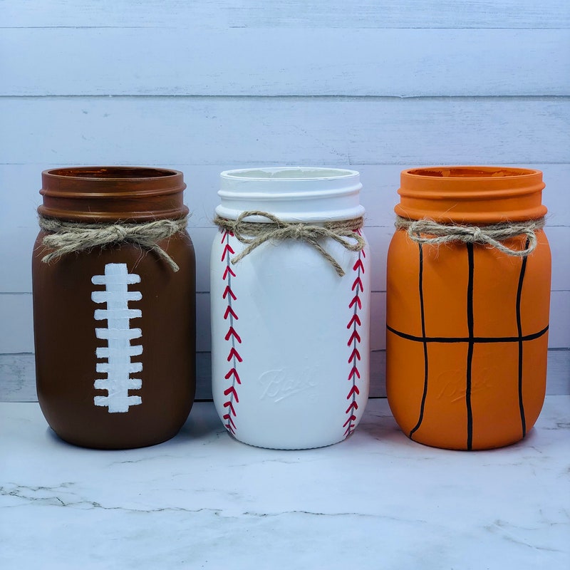 Baseball Mason Jar - Etsy