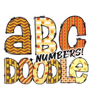Digital Download | Doodle Fall 5 Pattern Fill | PNG Clipart Bundle ...
