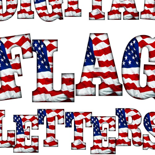Digital Download Flag Pattern Patriotic Simple Letters & - Etsy