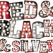 Digital Download Red Black Silver Mix Marquee Letters & - Etsy