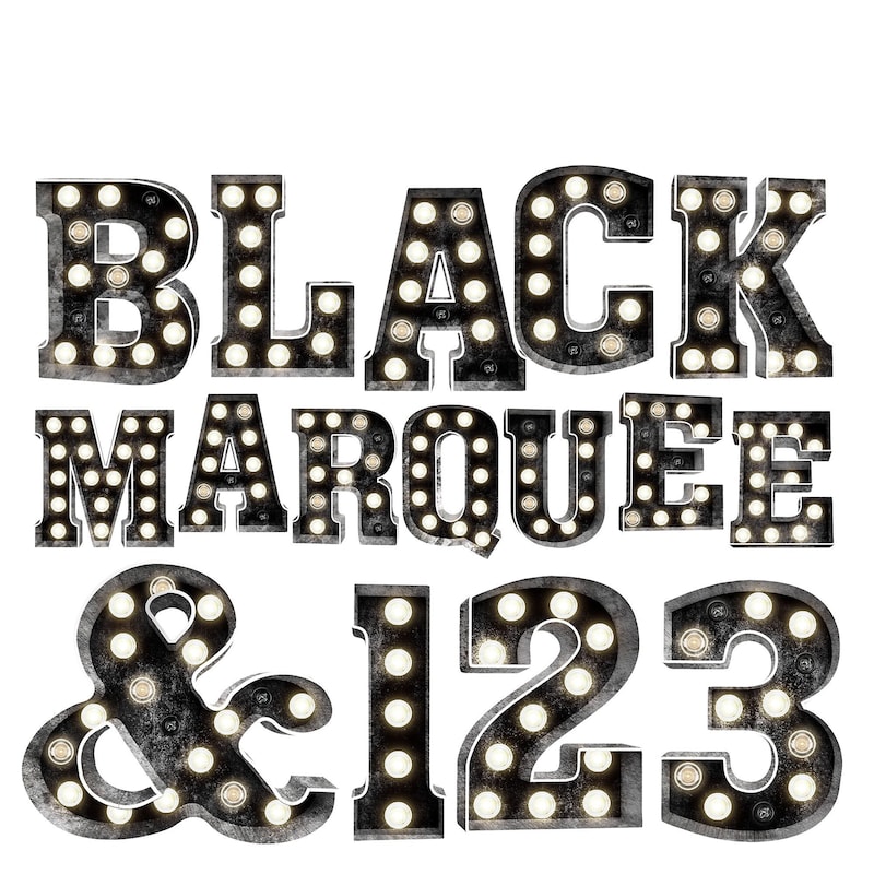 Marquee Numbers - Etsy