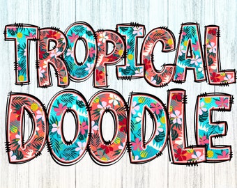 Tropical Alphabet Clipart - Etsy