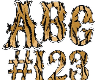 Tiger Stripe Numbers - Etsy