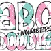 Digital Download | Doodle Letters Pink Teal Plaid 1 Pattern Fill | PNG ...