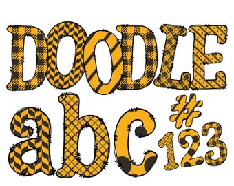 Digital Download Doodle Blue Black 1B Pattern Fill PNG | Etsy