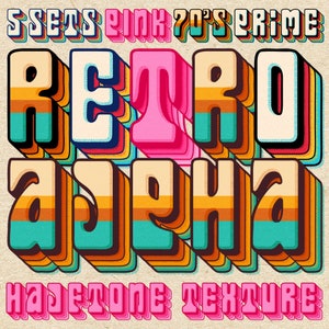 Retro Alphabet PNG, 5-pack Shadow Letters Clipart, Pink, Bar Striped ...