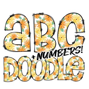 Digital Download | Doodle Yellow Floral Pattern Fill | PNG Clipart ...