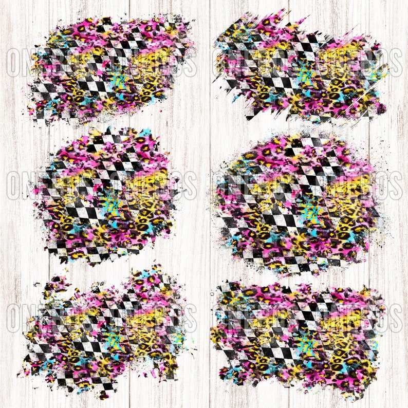 Checker Leopard Background PNG Patch Background Bundle 6 Pc - Etsy