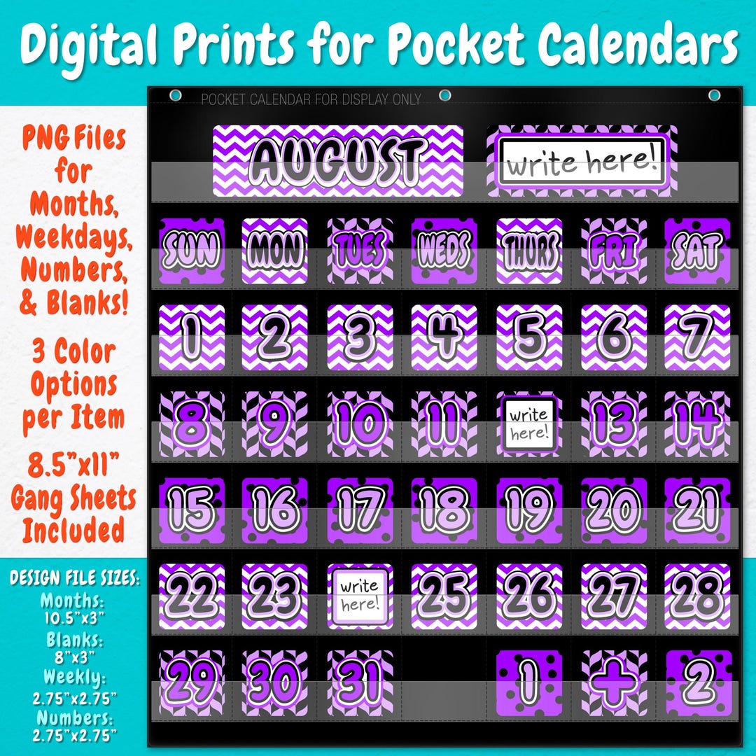 Wall Calendar - Pocket Chart for Teachers | Geometric Shapes, Circles ...