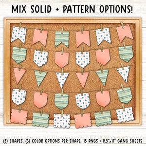 Pennant/bunting Banner Kit (for Walls & Bulletin Boards) | Boho ...