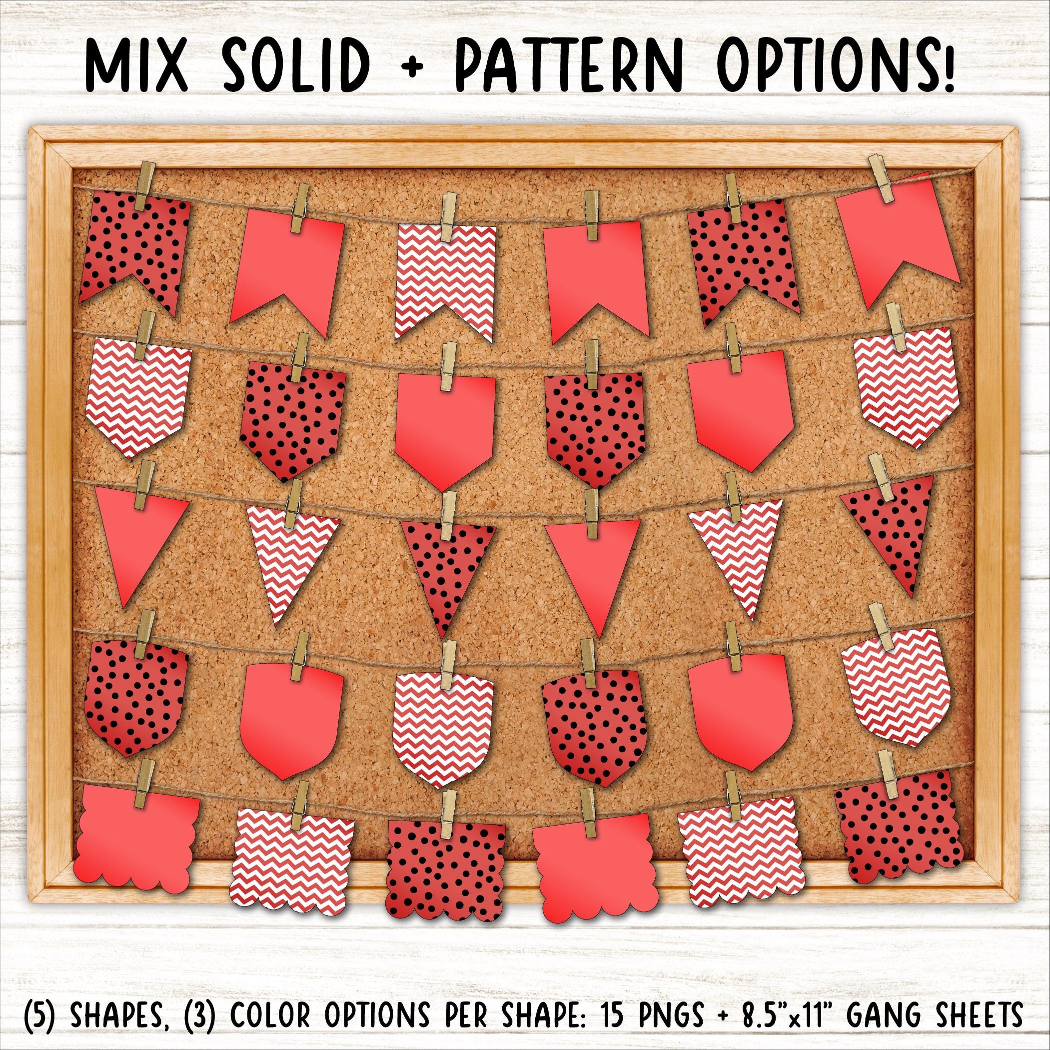 Pennant/bunting Banner Kit (for Walls & Bulletin Boards) | Geometric ...