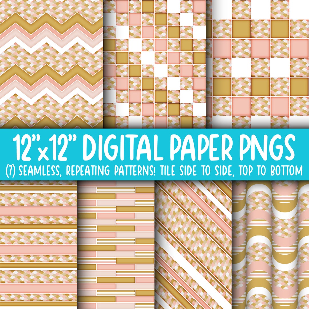 Wallpaper Background - Digital Paper | Seamless | Mermaid Tail, Stripes ...