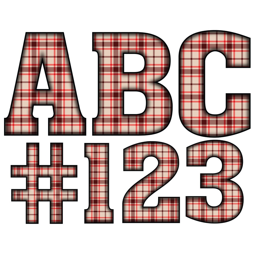 Digital Download Chunky Red Plaid 1 Pattern Fill PNG Clipart Bundle ...