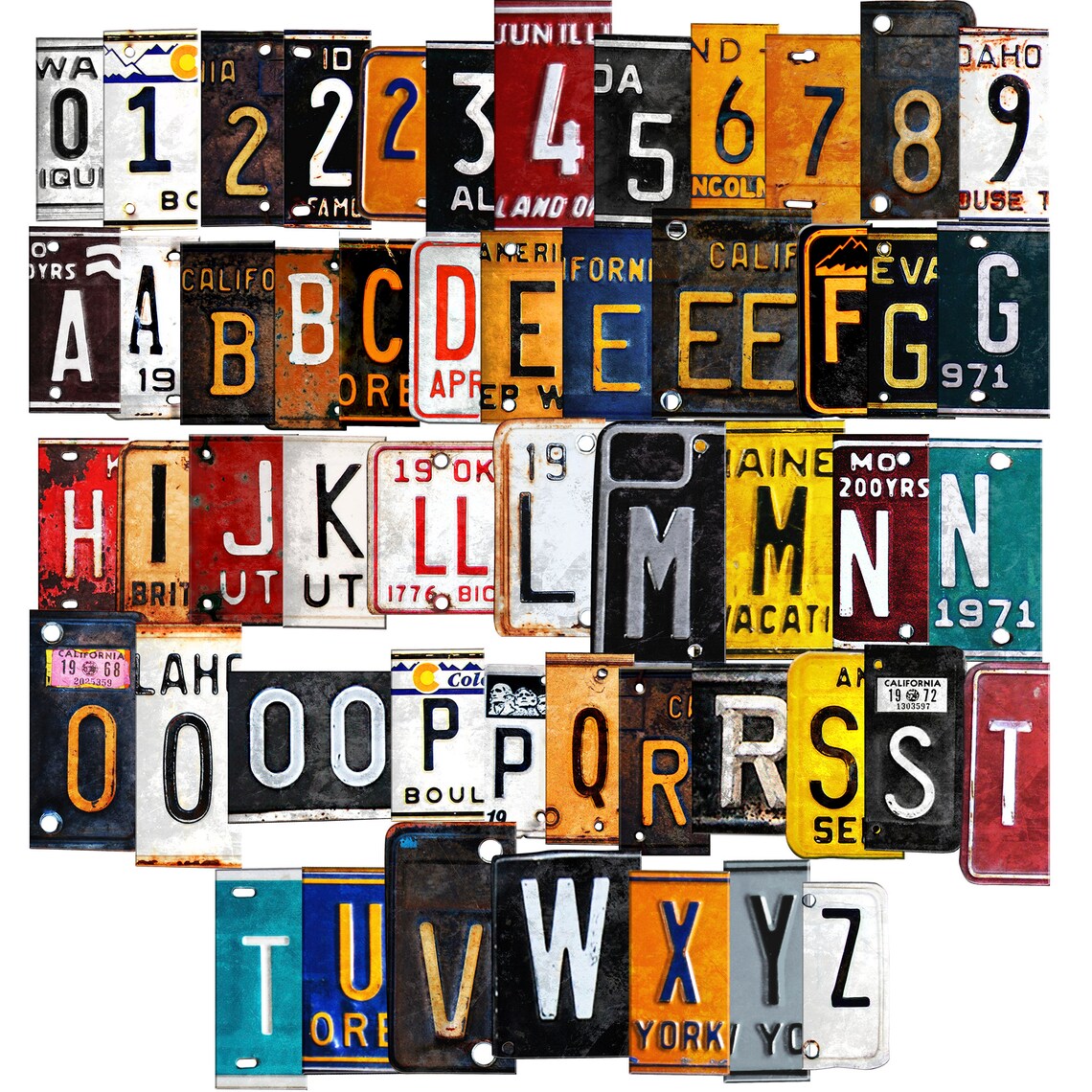 Digital Download | License Plate Whiskey Dark Bundle of PNG Graphic ...