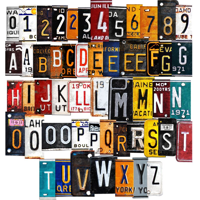 Digital Download | License Plate Whiskey Dark Bundle of PNG Graphic ...