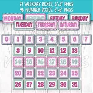 Wall Calendar - Standard - for Teachers | Flowers, Diamonds, Checkered ...