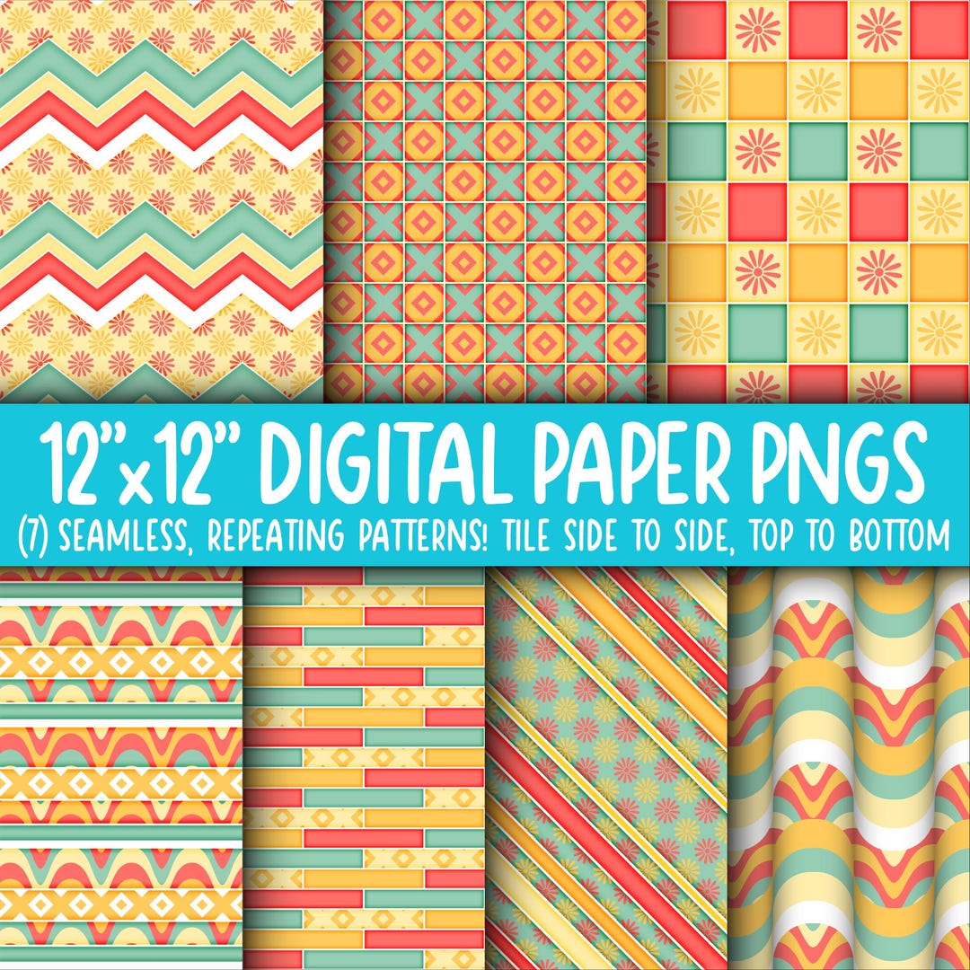 Wallpaper Background - Digital Paper | Seamless | Flowers, Diamonds ...