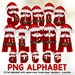 Santa Christmas Alphabet PNG, Faux Embroidery Classic Stitch Patch ...