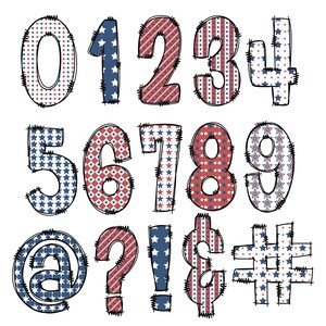 Digital Download | Doodle USA Stars Stripes Patriotic Flag Pattern Fill ...
