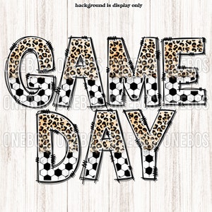 Game Day, Soccer PNG Design With Stacked Wording, Doodle Letters With ...