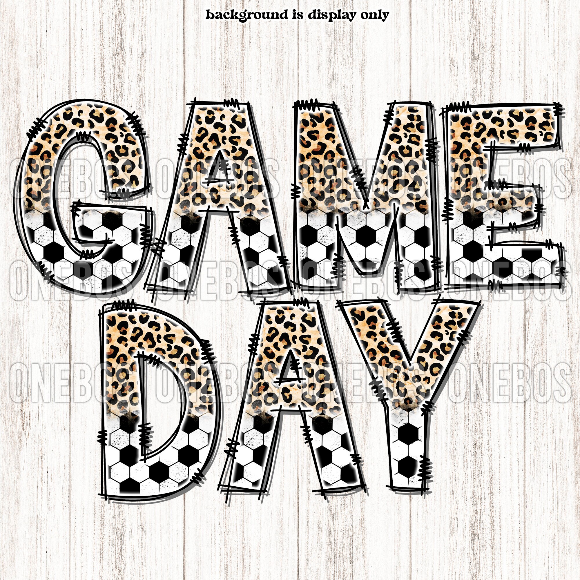 Game Day Soccer PNG Design With Stacked Wording Doodle - Etsy