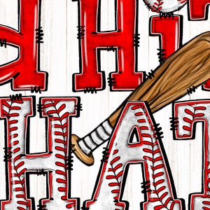 Funny Baseball PNG, I'd Hit That, Doodle Hand Drawn Sublimation ...