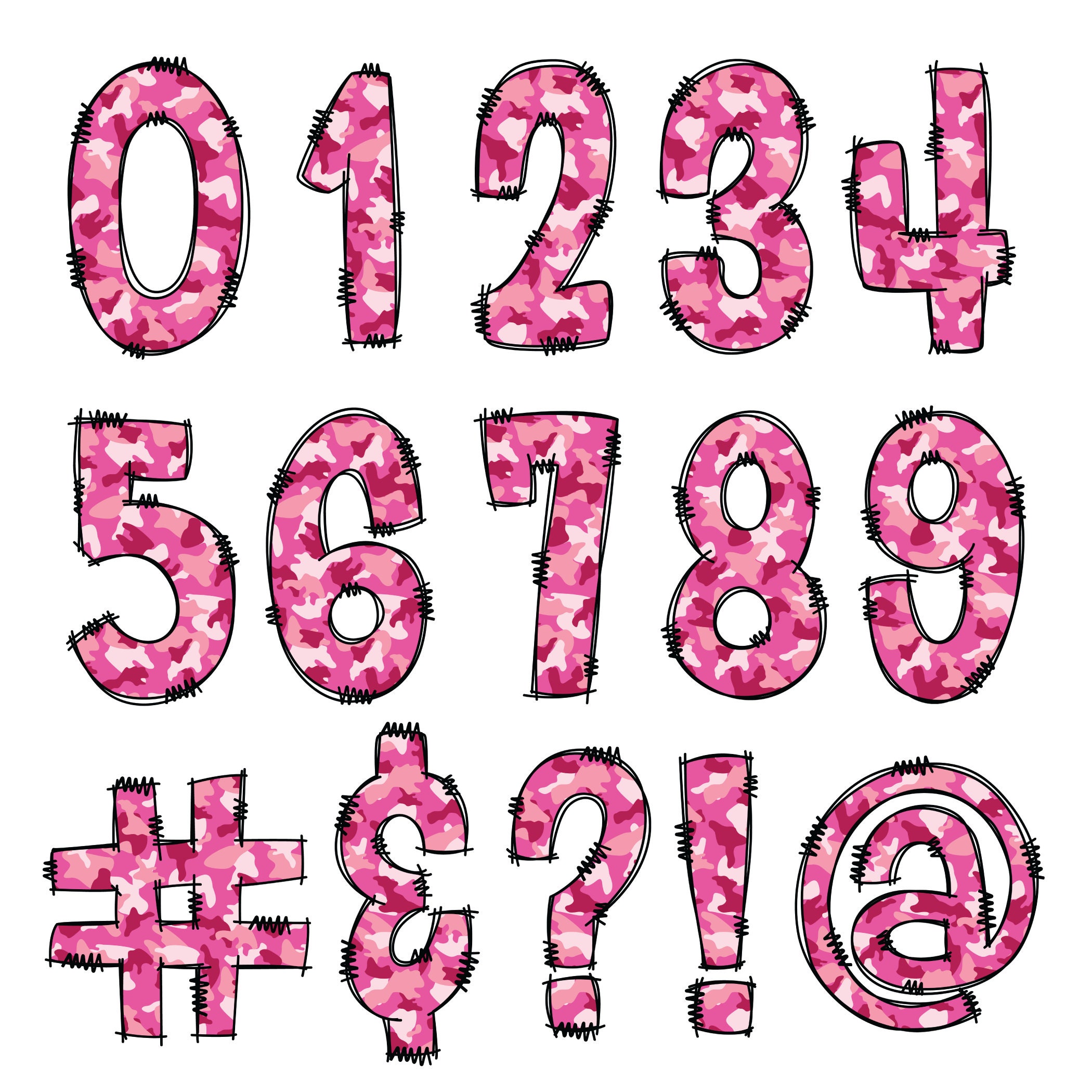 Digital Download | Doodle Pink Camouflage Pattern Fill | PNG Clipart ...
