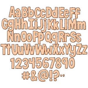 Pastels Doodle Alphabet PNG, Basic Doodle V3, Boho Pastel Rainbow ...