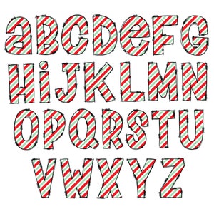 Digital Download | Doodle Christmas Candy Cane Pattern Fill 1 | PNG ...