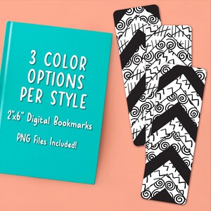 Digital Bookmarks (printable), Clipart Bundle Set of 12 | Lined & Blank ...