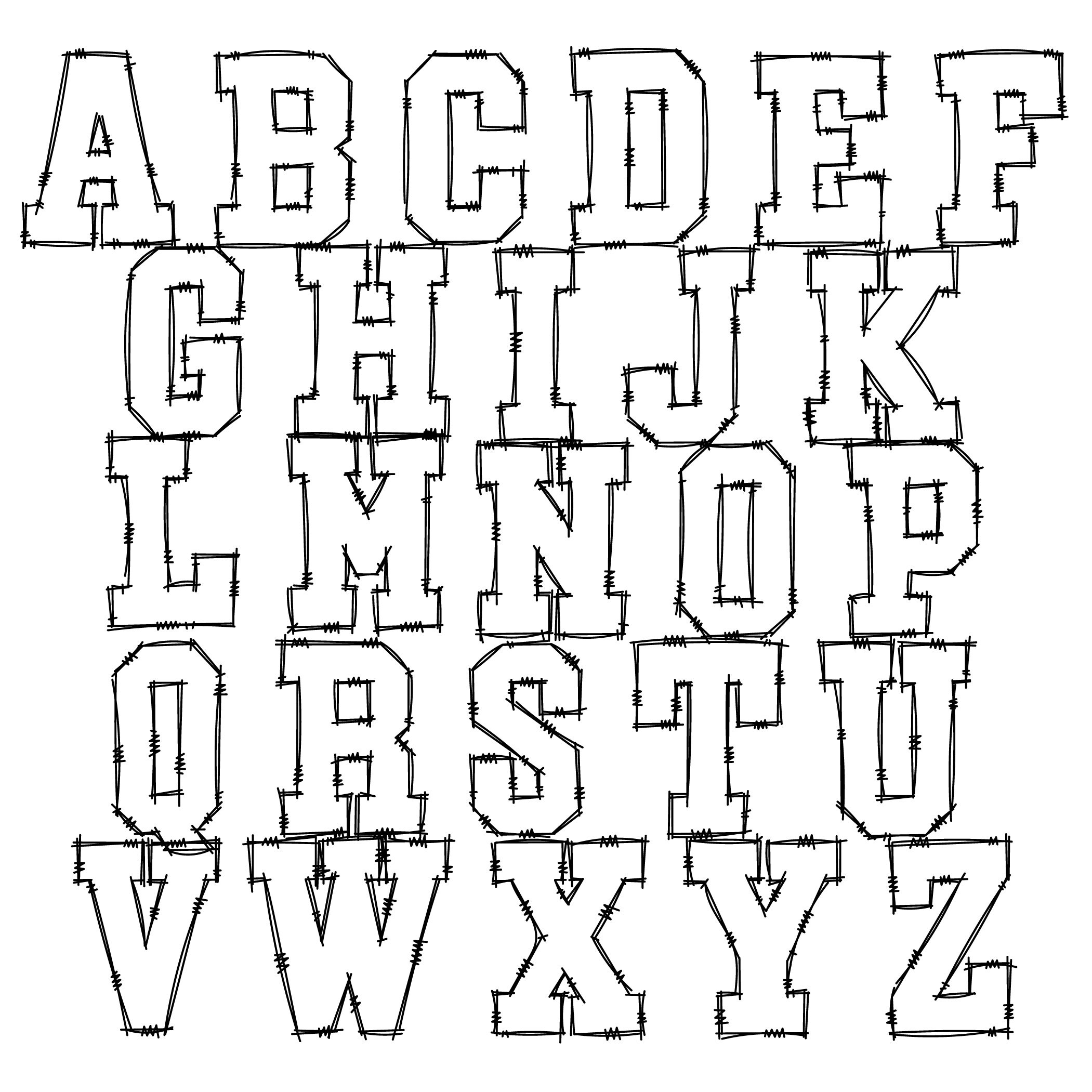Varsity SVG Alphabet | Collegiate, School Block Design File ...
