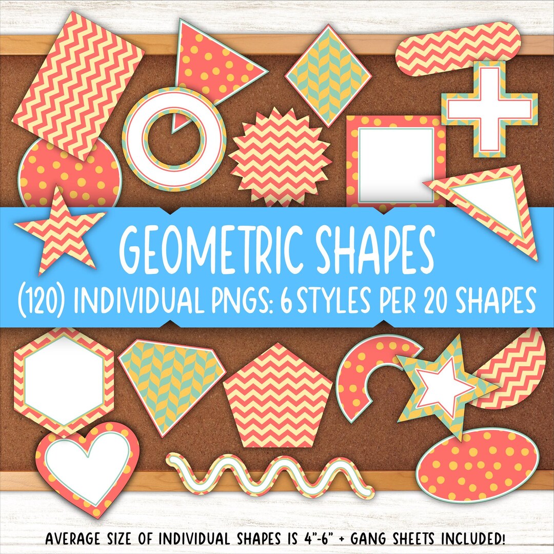 Shape & Design Frame Pack | Geometric Shapes, Circles, Chevron, Polka ...